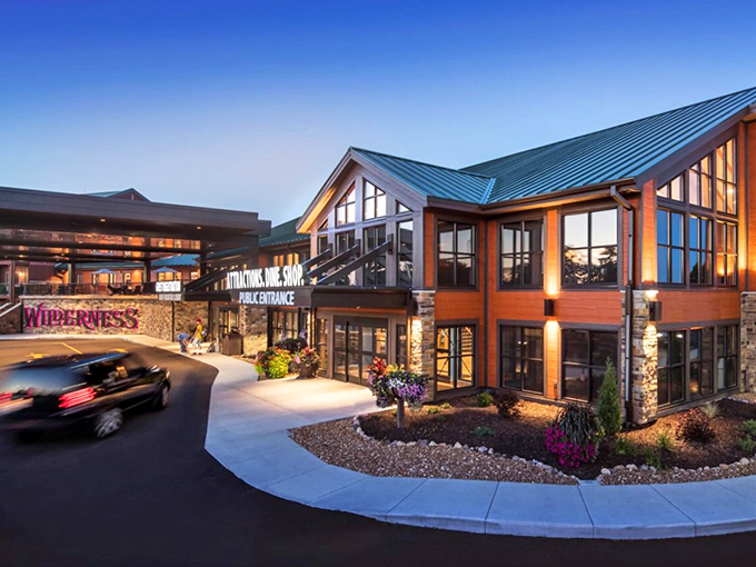 Wilderness Resort: Where "indoors" and "outdoors" are just suggestions. Water slides so epic, they'd make Poseidon jealous.