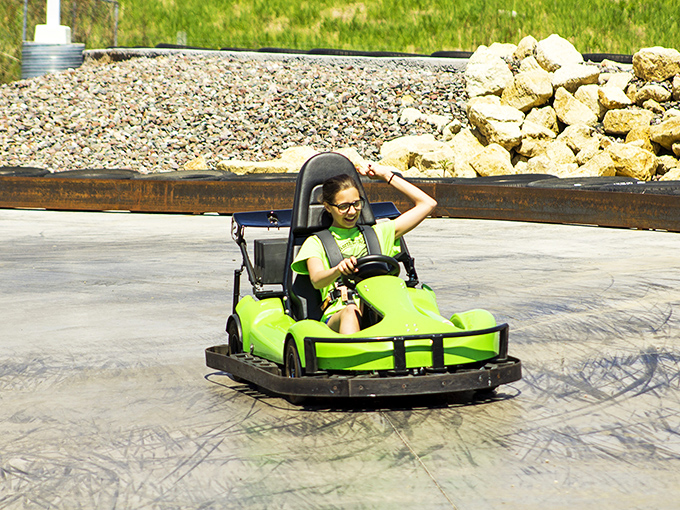 Hairpin turns and heart-pounding fun! This track is like a roller coaster without the pesky heights. Buckle up!