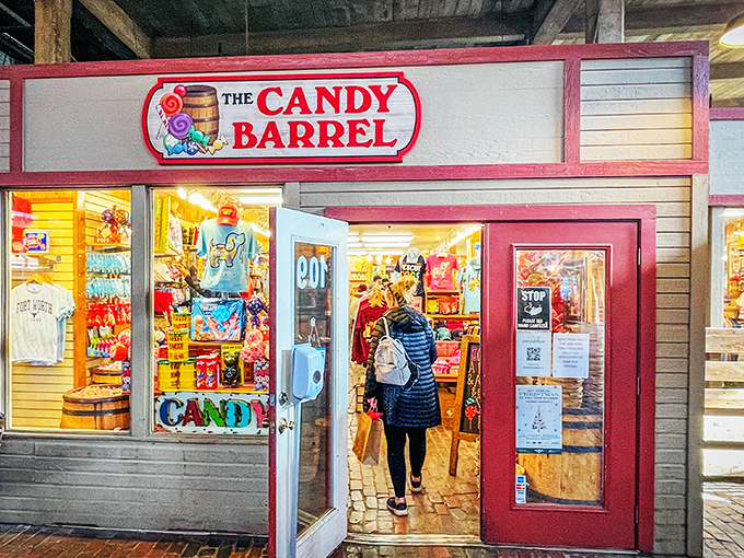 Rustic charm meets sugar rush at The Candy Barrel. It's like your childhood piggy bank exploded in the best way possible.
