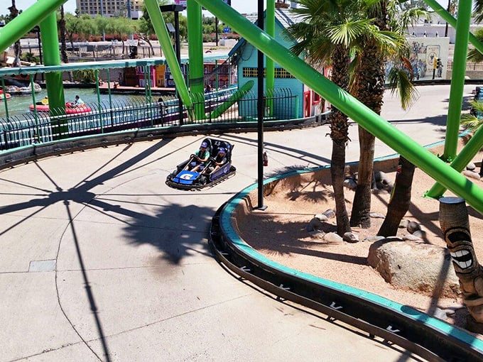 From go-karts to roller coasters, Castles N' Coasters is the Swiss Army knife of fun. Just don't expect any jousting on the track!