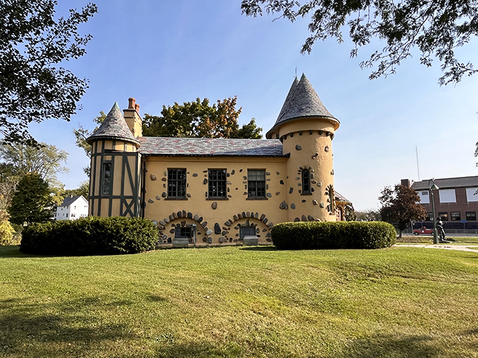 This storybook castle in Owosso is more charming than menacing. Perfect for aspiring knights and princesses!