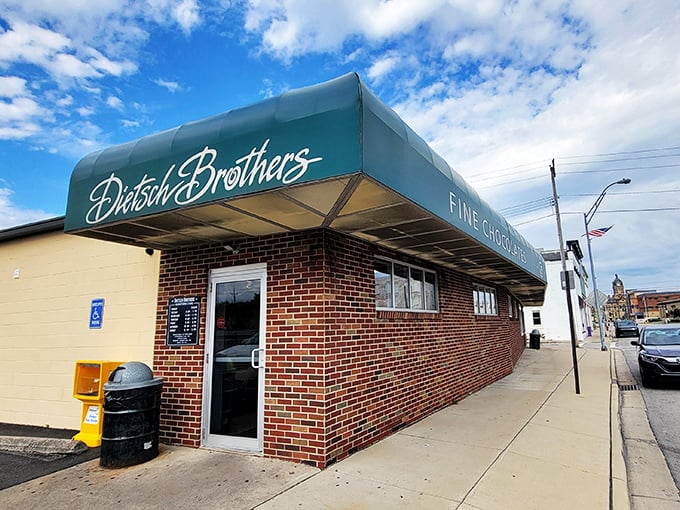Classic green awning, timeless treats. Dietsch Brothers proves that some things, like great chocolate, never go out of style.