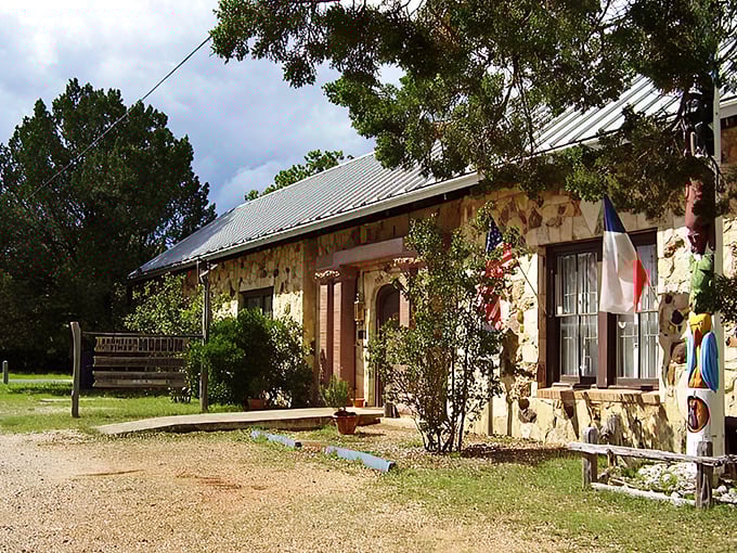 Where the Wild West meets "What in tarnation?" This museum's exterior is as rugged as John Wayne's chin.