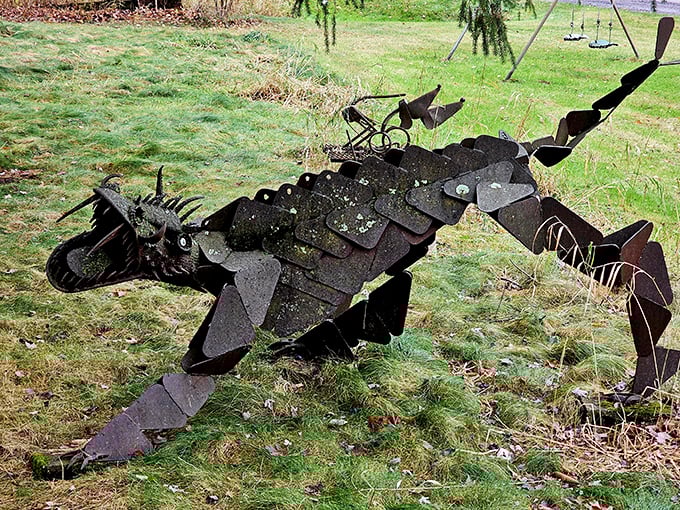 Who knew scrap metal could be so charming? These rusty residents are ready for their close-up, Mr. DeMille.