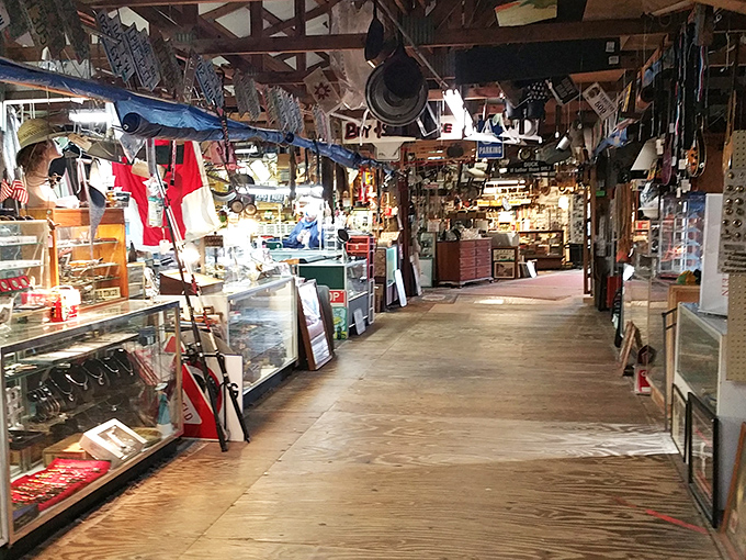 Step into Keller's indoor paradise: Where air conditioning meets antiquing. It's a cool oasis of potential treasures and impulse buys.