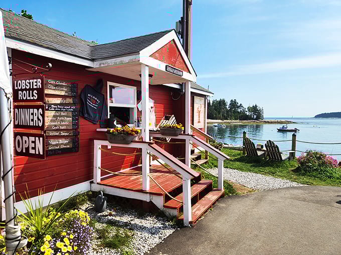 Waterfront dining at McLoons: Where every table feels like you've won the lottery of lobster locations. No formal wear required!