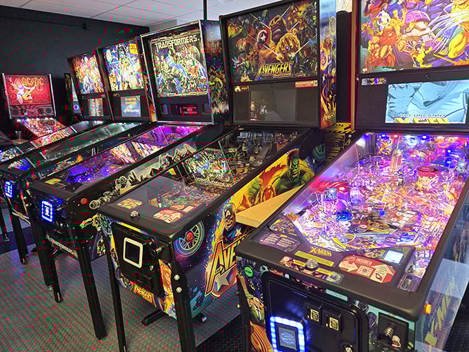 Tilt your way to glory! With more flashing lights than Times Square, it's a pinball purist's playground with a side of craft beer.