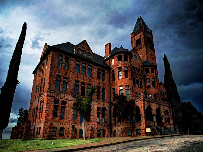 Looming like a medieval castle, this former reform school serves up history with a side of haunting. Chalk dust and ghost dust – two for one!