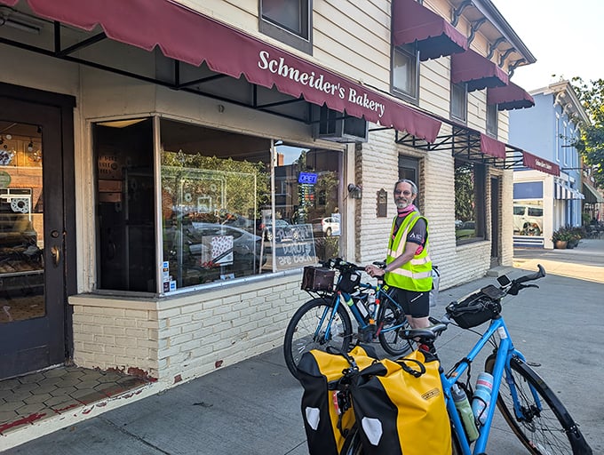 Is that a bakery or a bike pit stop? Either way, it's fueling dreams one pastry at a time.