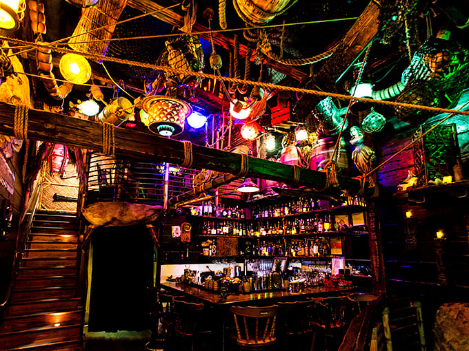 Dive into a sea of rum at Smuggler's Cove. With over 500 varieties, you might need a treasure map to navigate the menu!