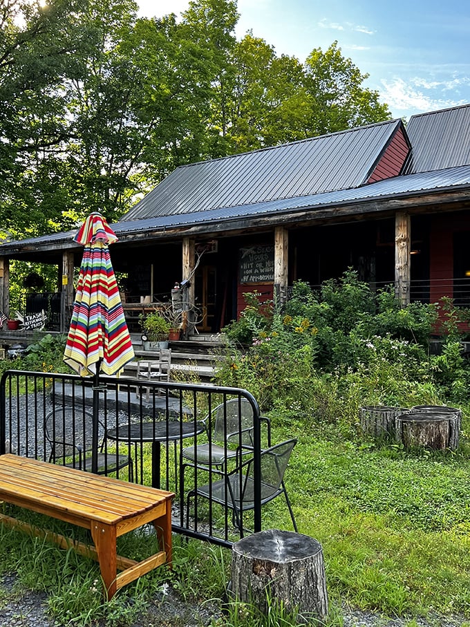 This porch is begging for a rocking chair and a plate of brisket. Who needs a spa day when you've got BBQ therapy?