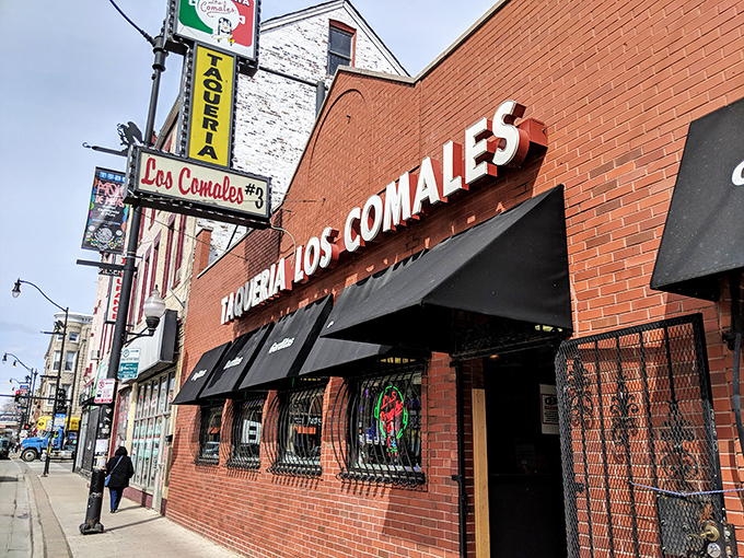 Taco 'bout a flavor explosion! Los Comales' colorful facade hints at the fiesta waiting inside, where every bite is a ticket to taste bud nirvana.