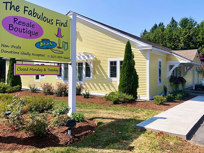 Kittery's crown jewel of thrift! This charming yellow building houses more hidden gems than a pirate's treasure chest. X marks the spot!