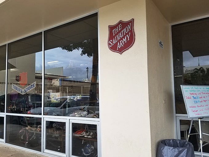 "Step into the Salvation Army's time machine of treasures. From disco balls to aloha wear, it's where fashion trends go to retire... and get rediscovered!"