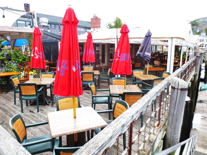 Flower power meets seafood tower! The Waterfront's blooming exterior hints at the fresh delights within.