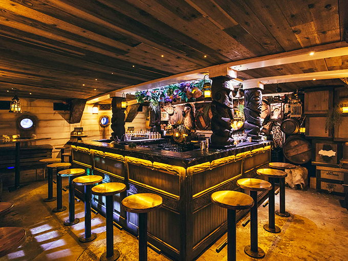 Landlubbers beware! This submerged speakeasy serves up exotic potions in a setting so authentic, you'll check for sea legs on exit.