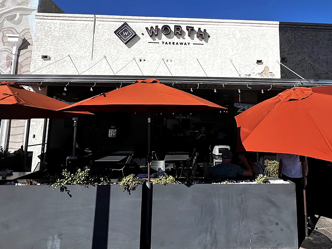 Nighttime noshing never looked so good. Worth Takeaway's cozy patio is the perfect spot for a sandwich rendezvous under the stars.