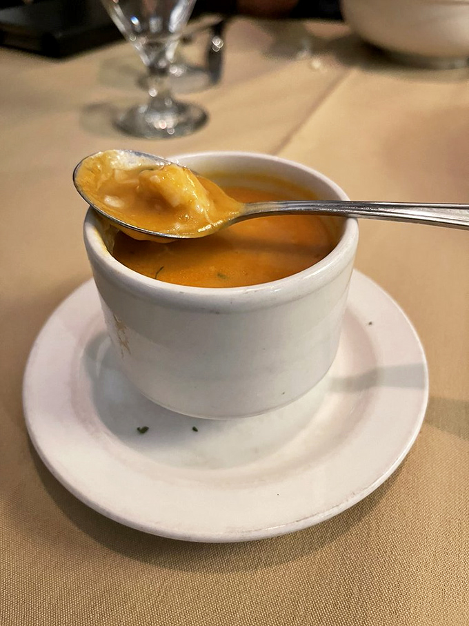 Spoonful of heaven: This bisque is creamier than a dairy farmer's dreams and richer than a tech billionaire.