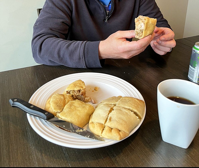 Breakfast of champions or lunch of legends? Why not both! Roy's pasties prove that any meal is the right meal for flaky, savory goodness.