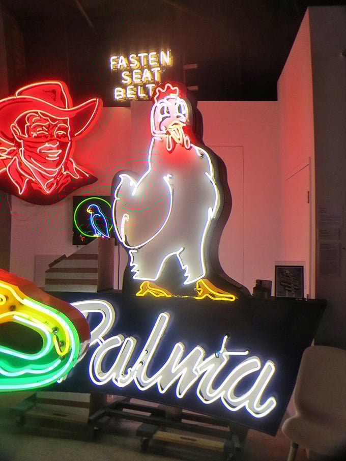 Why did the neon chicken cross the road? To get to the Museum of Neon Art, of course! This bird's got style.