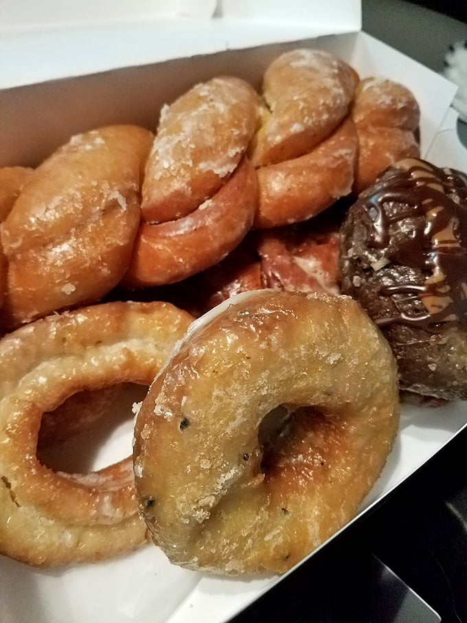 A half-dozen slice of heaven! These donuts are so diverse, they could start their own United Nations of Deliciousness.