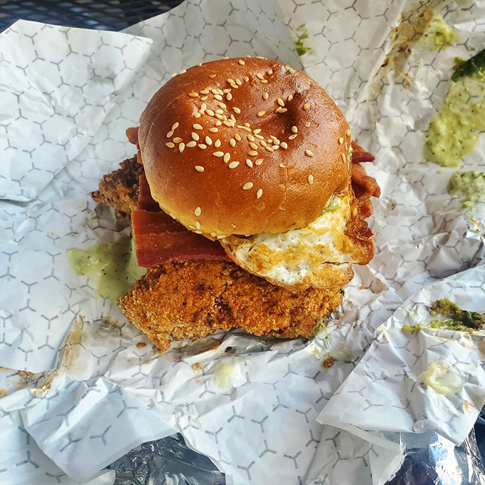 The Jolly Rancher: Where breakfast meets a flavor explosion! This sandwich is like your taste buds won the lottery and went on a joyride.