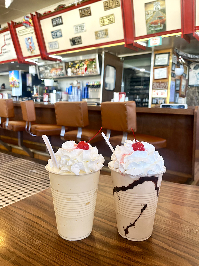 Double trouble never looked so sweet. These milkshakes are like the Bonnie and Clyde of desserts &ndash; dangerously good and impossible to resist.