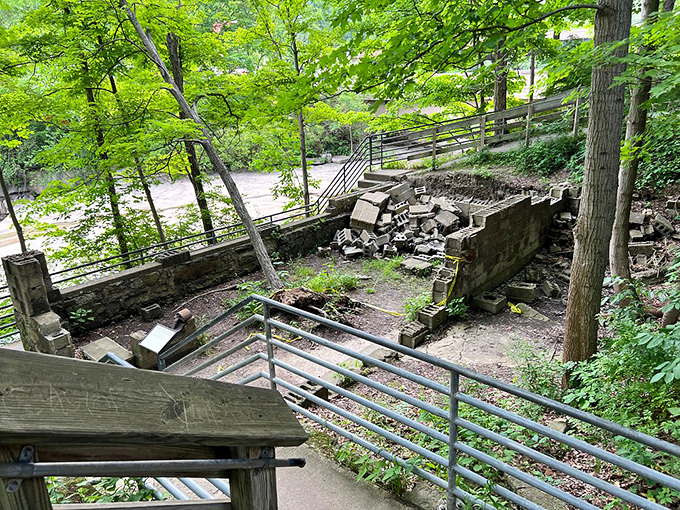 Indiana Jones, eat your heart out! These crumbling ruins whisper tales of Ohio's industrial past, no bullwhip necessary.