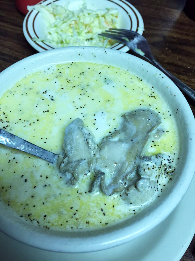 Oyster stew: Where cream and briny goodness perform a delicious duet. It's like a warm hug for your taste buds.