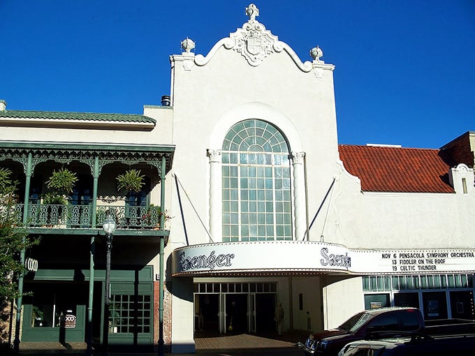 The Saenger Theater: Where vaudeville meets Netflix. This grand dame of entertainment has seen more drama than a season of "The Crown," both on and off stage.