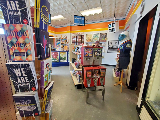 Browse through eras like you're channel surfing. Past, present, or future - everything's on sale in aisle infinity.