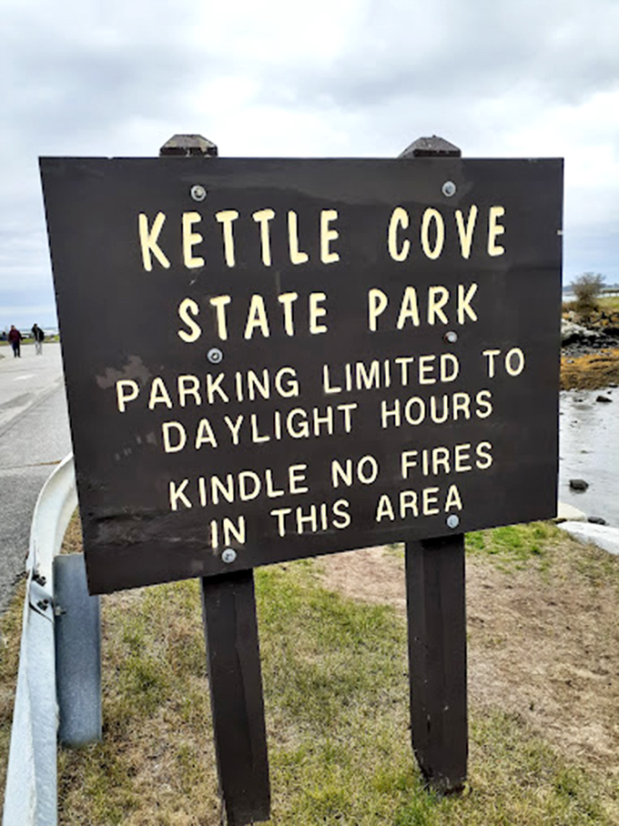 The sign says no fires, but don't worry - the scenery here is hot enough to warm your soul.