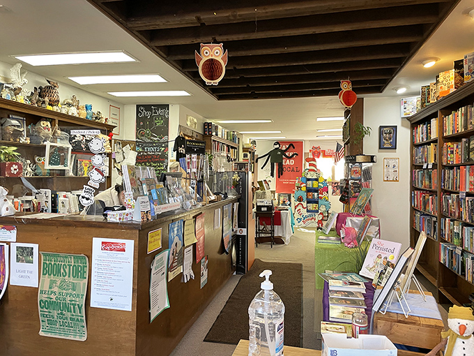 Curated with care: colorful displays and thoughtful arrangements make browsing a joy for readers of all tastes.