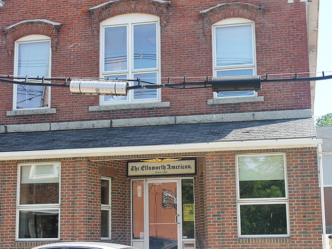 Extra! Extra! The Ellsworth American's brick facade whispers tales of yesteryear, while keeping its finger on the pulse of local happenings.