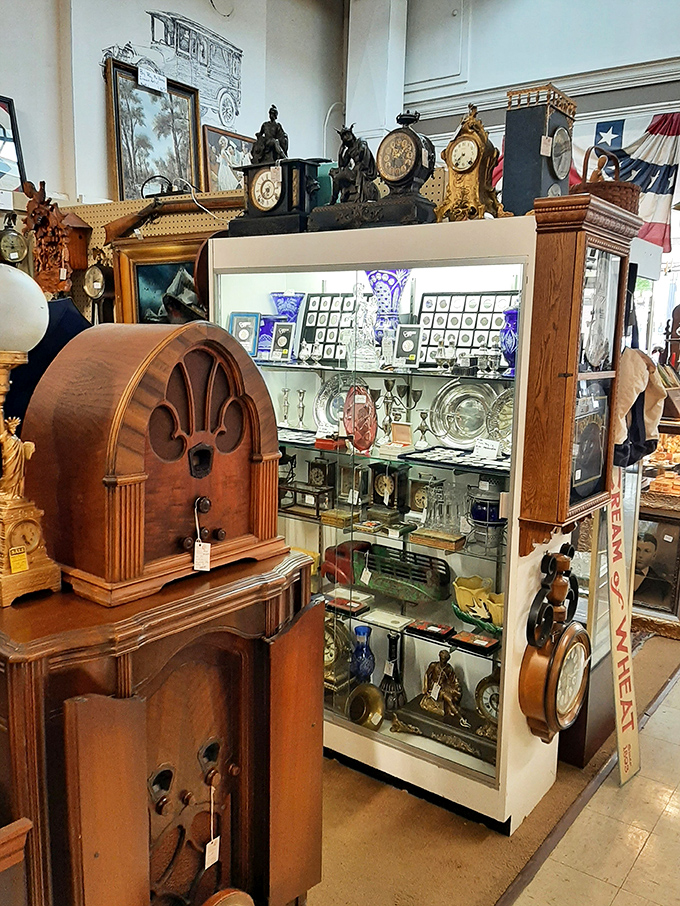 Tick-tock, it's nostalgia o'clock! This timeless collection of clocks proves that even Father Time enjoys a good antique shopping spree.
