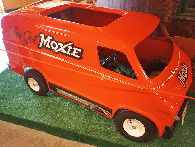 Honey, I shrunk the delivery truck! This miniature Moxie mobile is the stuff of soda-fueled dreams. Talk about product placement!