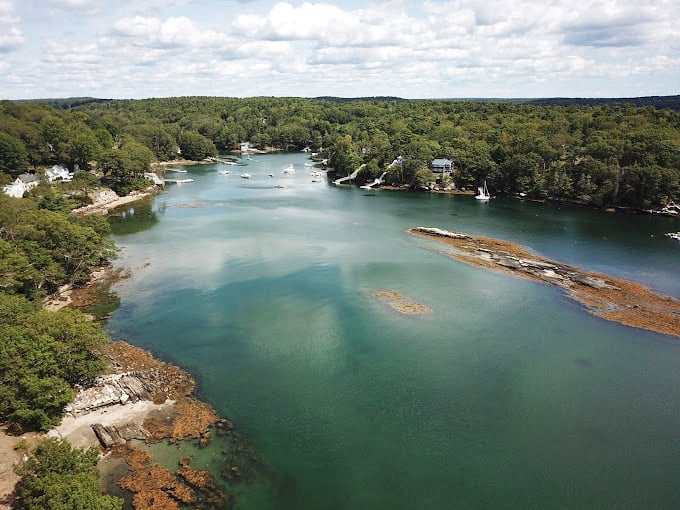 Bird's eye bliss: Boothbay Harbor from above looks like Mother Nature's own jigsaw puzzle. Good luck finding the edge pieces!