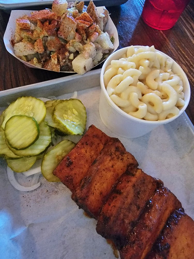 Who says vegetarians can't enjoy BBQ? This smoky tofu plate proves that plant-based eaters can get their 'cue on too!