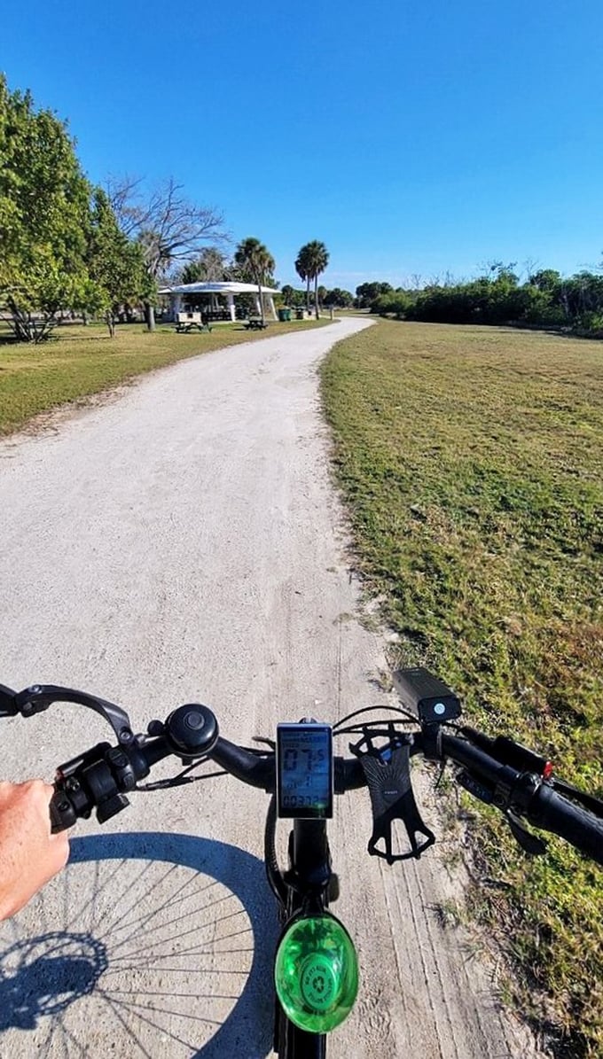 Two-wheeled adventure awaits! Pedal your way through Fort De Soto's scenic paths &ndash; it's like a spin class with a much better view.