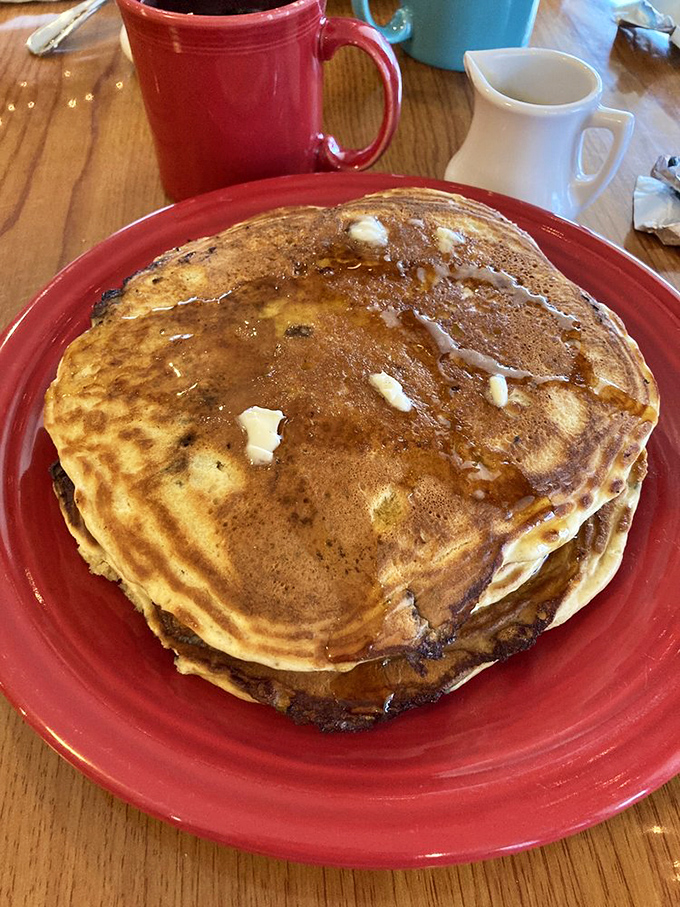 Stack attack! These blueberry pancakes are so fluffy, they might float right off your plate!