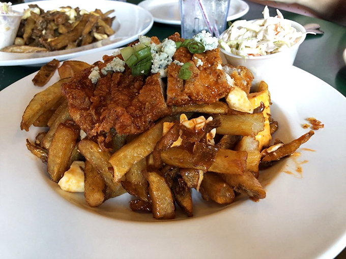 Buffalo chicken meets poutine in a culinary mashup that screams "Why didn't I think of that?" It's like your favorite bar food got a Canadian makeover.