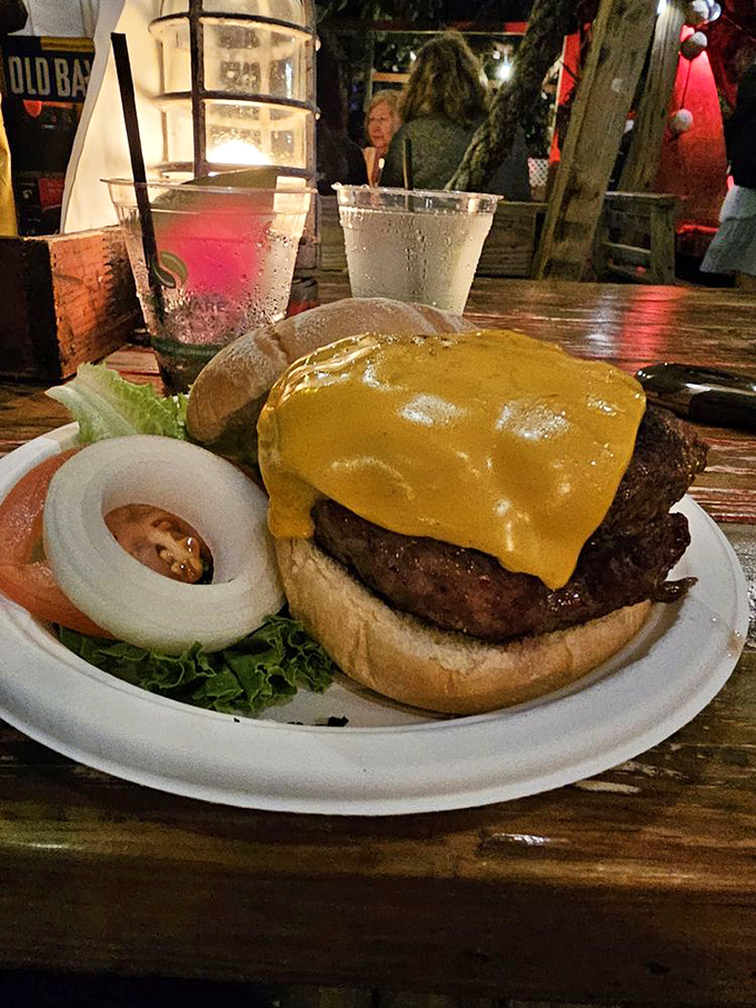 Cheese lovers, rejoice! This melty masterpiece is what happens when a burger dreams big and reaches for the stars.