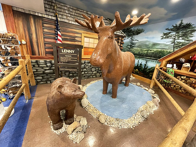 Meet Lenny, the chocolate moose who puts Bullwinkle to shame. This 1,700-pound beauty is truly a sight to behold!