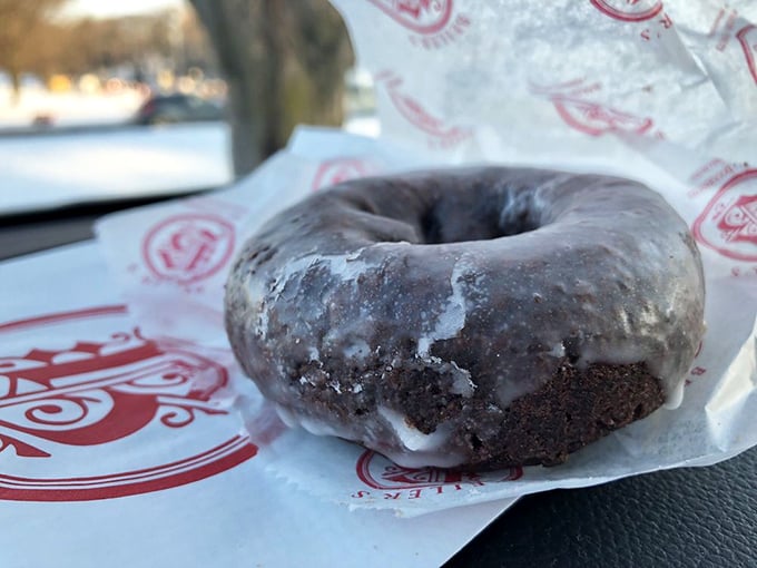 Chocoholics, rejoice! This chocolate glazed doughnut is so decadent, it should come with a warning label. Resistance is futile.