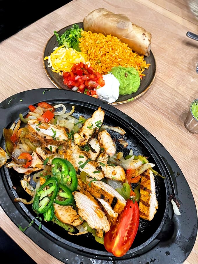 Fajitas that sizzle louder than my joints in the morning! A flavor fiesta that'll make your taste buds do the cha-cha.