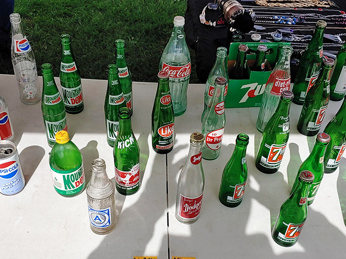 Fizzy memories in a bottle! These vintage soda containers are a colorful trip down memory lane, perfect for quenching your thirst for nostalgia.