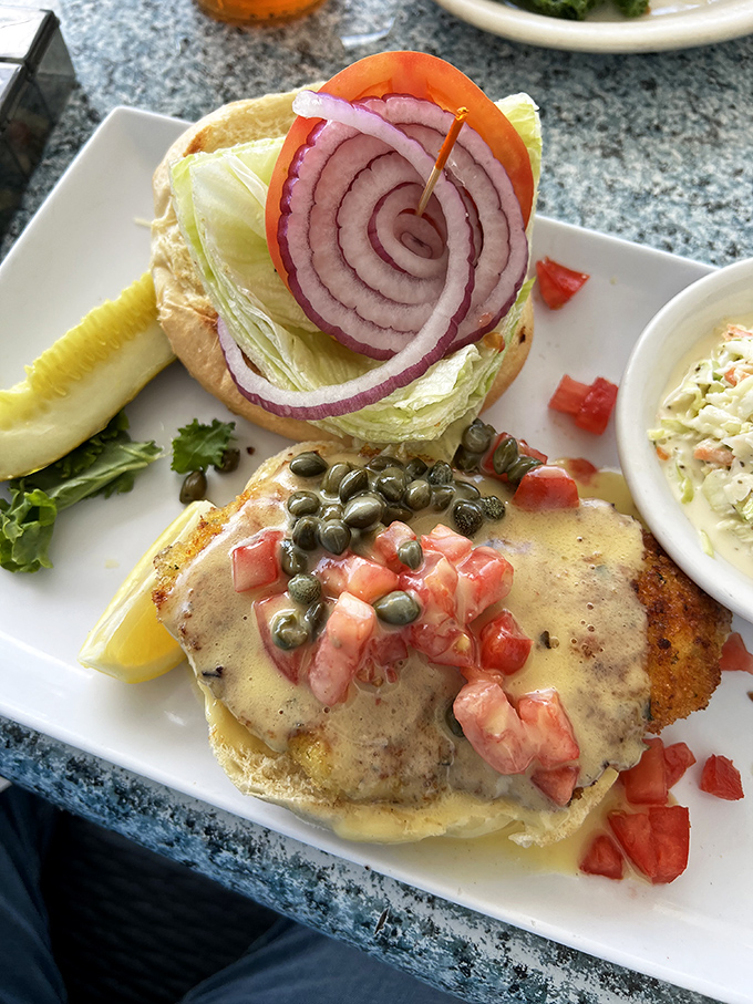 This isn't just a sandwich, it's a work of art. Van Gogh would've painted it if he'd ever visited the Keys (and wasn't so obsessed with sunflowers).