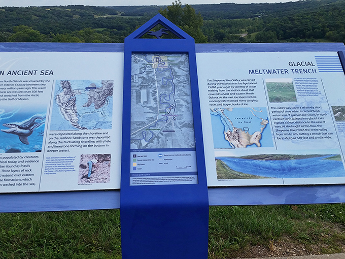History lesson al fresco: These info markers are like CliffsNotes for the great outdoors. Who knew glaciers could be so... cool?