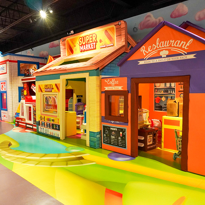 It's a beautiful day in this neighborhood! Mr. Rogers would approve of this technicolor village where every day is a sugar rush.