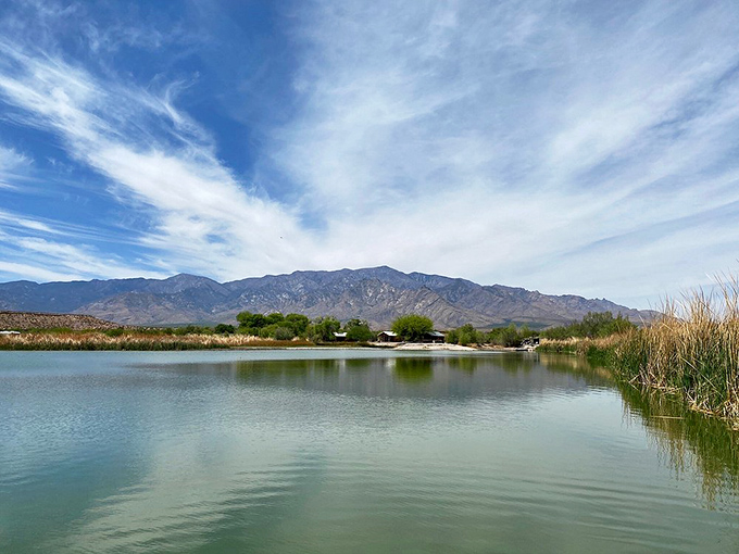 Mirror, mirror on the lake... Roper's glassy surface reflects the sky so perfectly, you might forget which way is up!